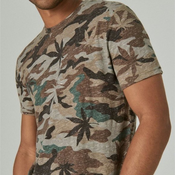 Lucky Brand | Shirts | Lucky Brand Mens Camo Weed Leaf T Shirt ...